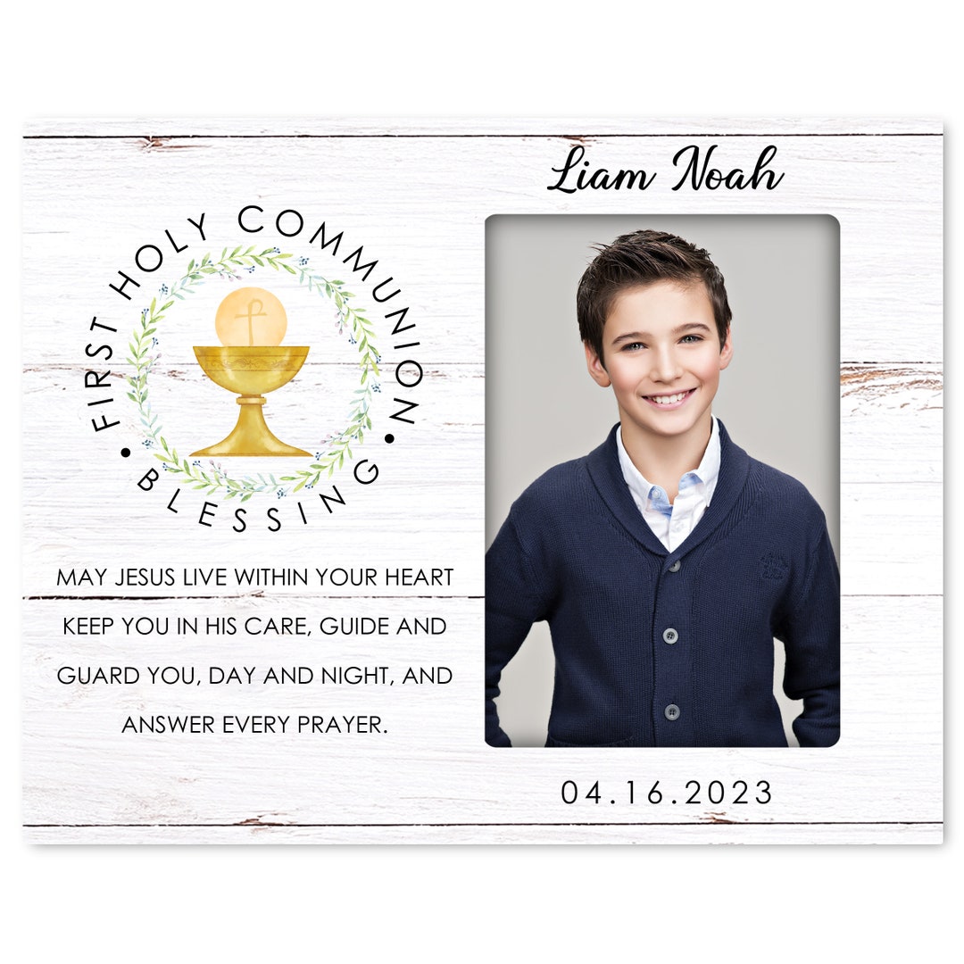 First Holy Communion Picture Frame Personalized Communion Keepsake ...