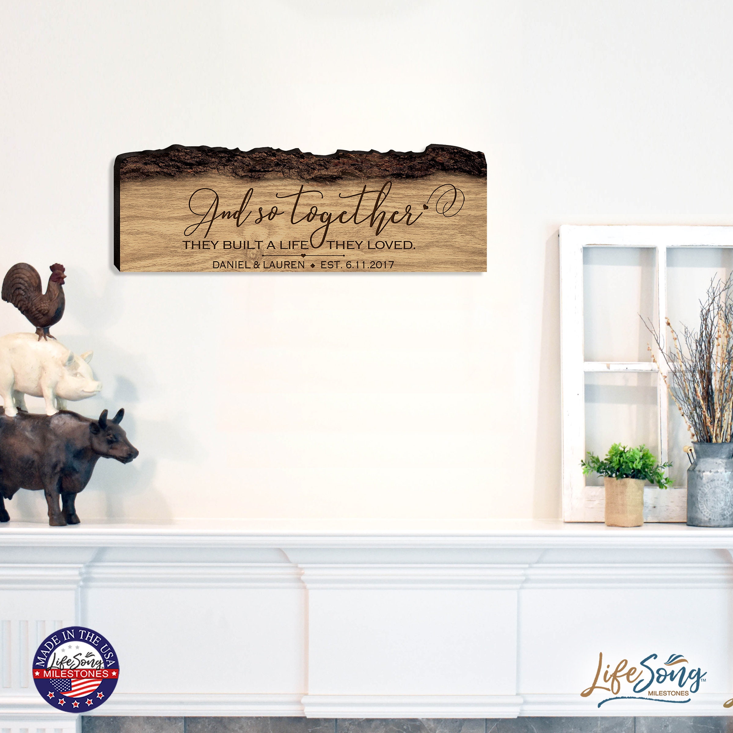 Live Edge Wall Art Custom Wood Sign Wedding Wood Slice | Etsy