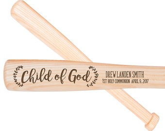 Custom Engraved Baseball Bat Personalized Baptism Gift | Etsy