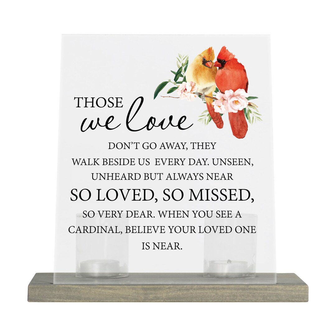 Cardinal Memorial Candle Votive Candle Holder Acrylic Memorial Sign in ...