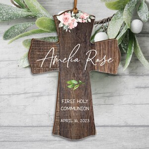 Mini Holy Communion Cross | Personalized Baptism Keepsake | Christening ...
