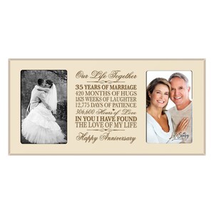 35th Wedding Anniversary Photo Frame | Gift for Parents | Gift for ...