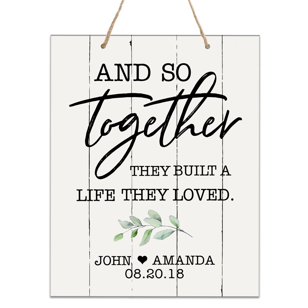 Personalized Rope Wall Sign | and so Together | Wood Wall Art | Wood ...