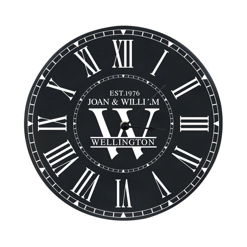Personalized Clock | Family Name Clock | Recycled Wooden Clock | Unique ...