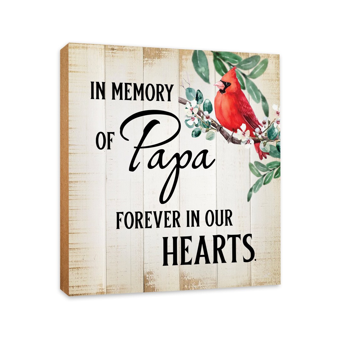 Cardinal Memorial Sign Cardinal Shelf Sitter Wedding Memorial Gift ...