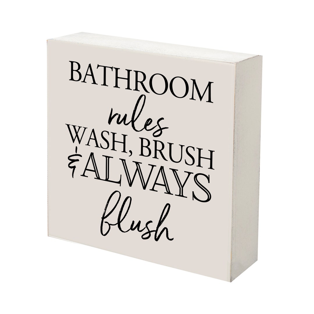 Funny Bathroom Signs Teen Bathroom Art Shadow Box Wooden Bathroom Signs ...