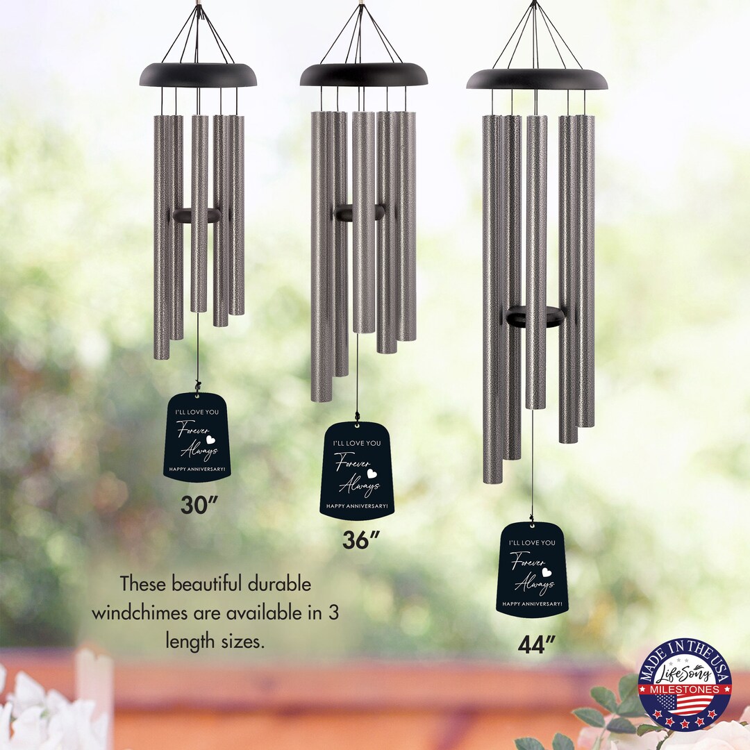 Anniversary Wind Chime Forever Always Gift for Her Gift for Him Wind ...