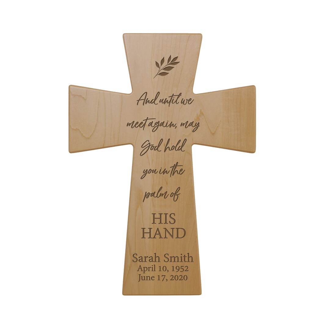 Personalized Engraved Wall Cross | in Loving Memory | Wooden Cross ...