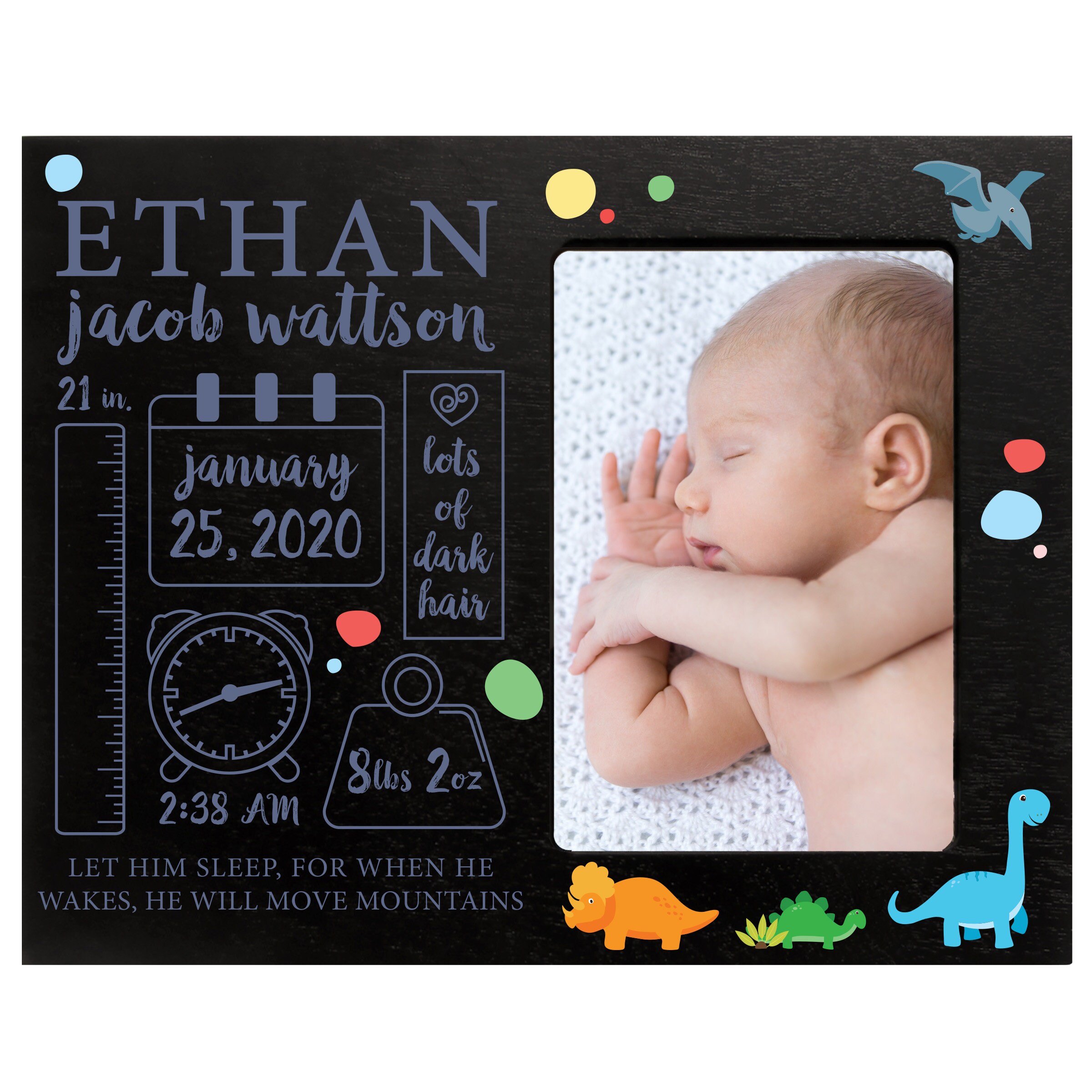 Birth Announcement Frame Personalized Baby Picture Frame | Etsy