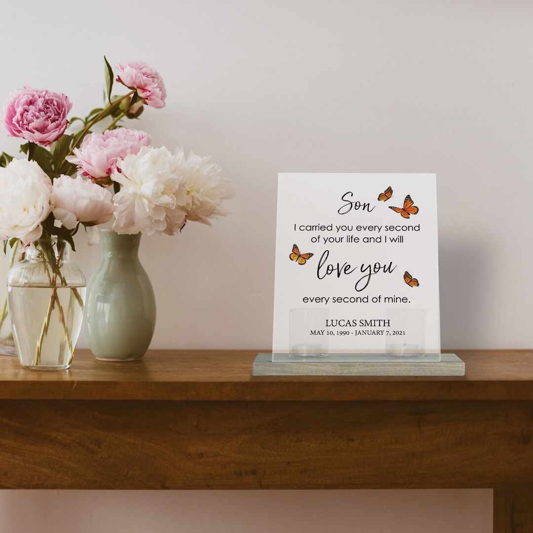 Sympathy Gift | Custom Acrylic Sign | Funeral Favors | Wedding Memorial ...