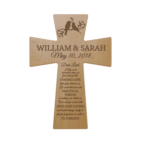 Wooden Wedding Cross Personalized Personalized Wooden Cross - Etsy