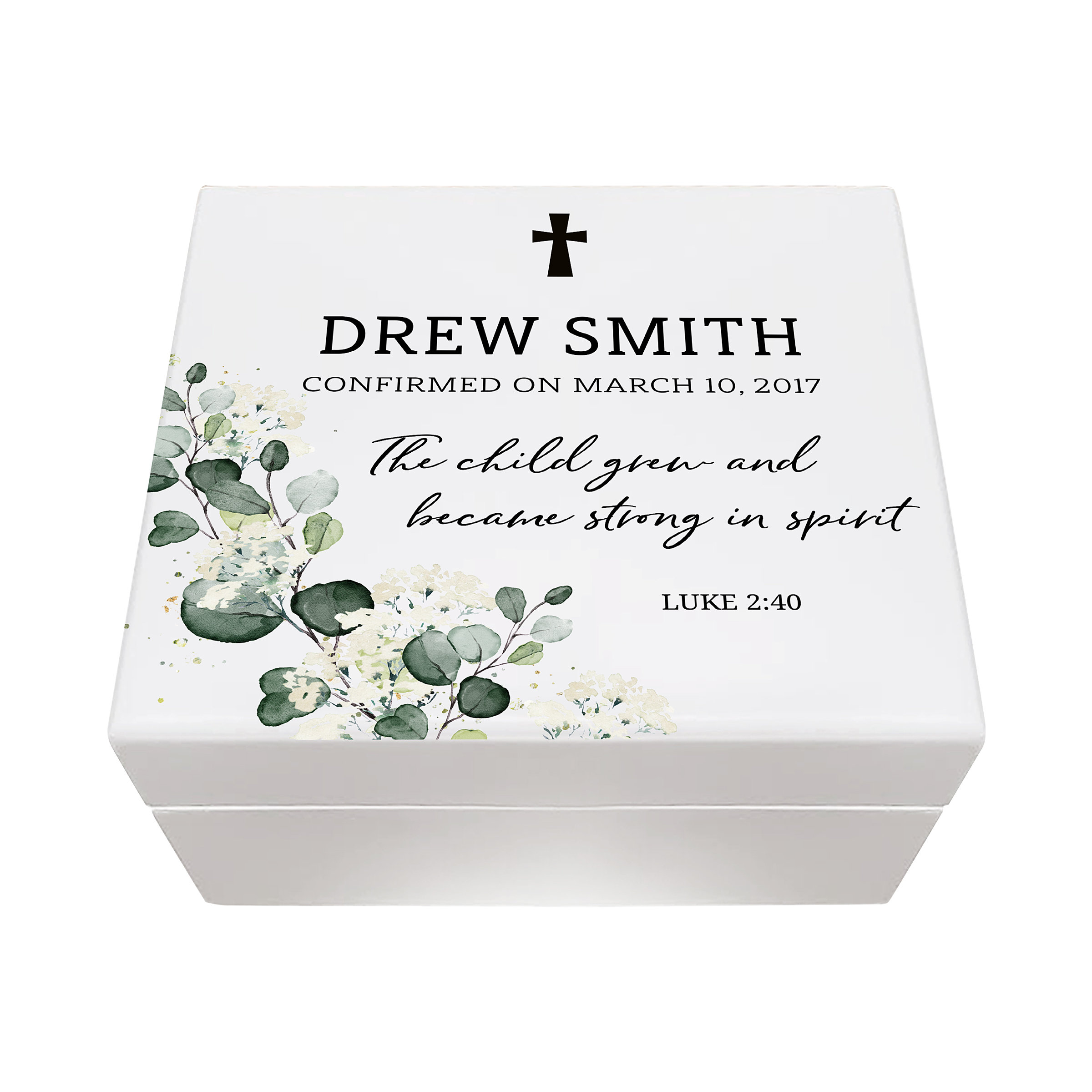 First Communion - Personalized Box - Wooden Trinket Box - White Wood ...