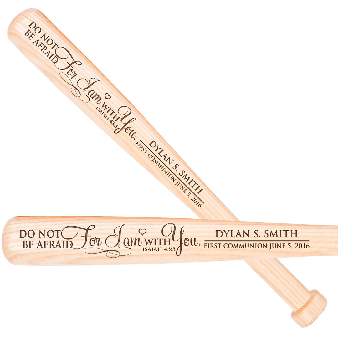 Custom Engraved Baseball Bat | Personalized Baptism Gift | Baby Boy ...
