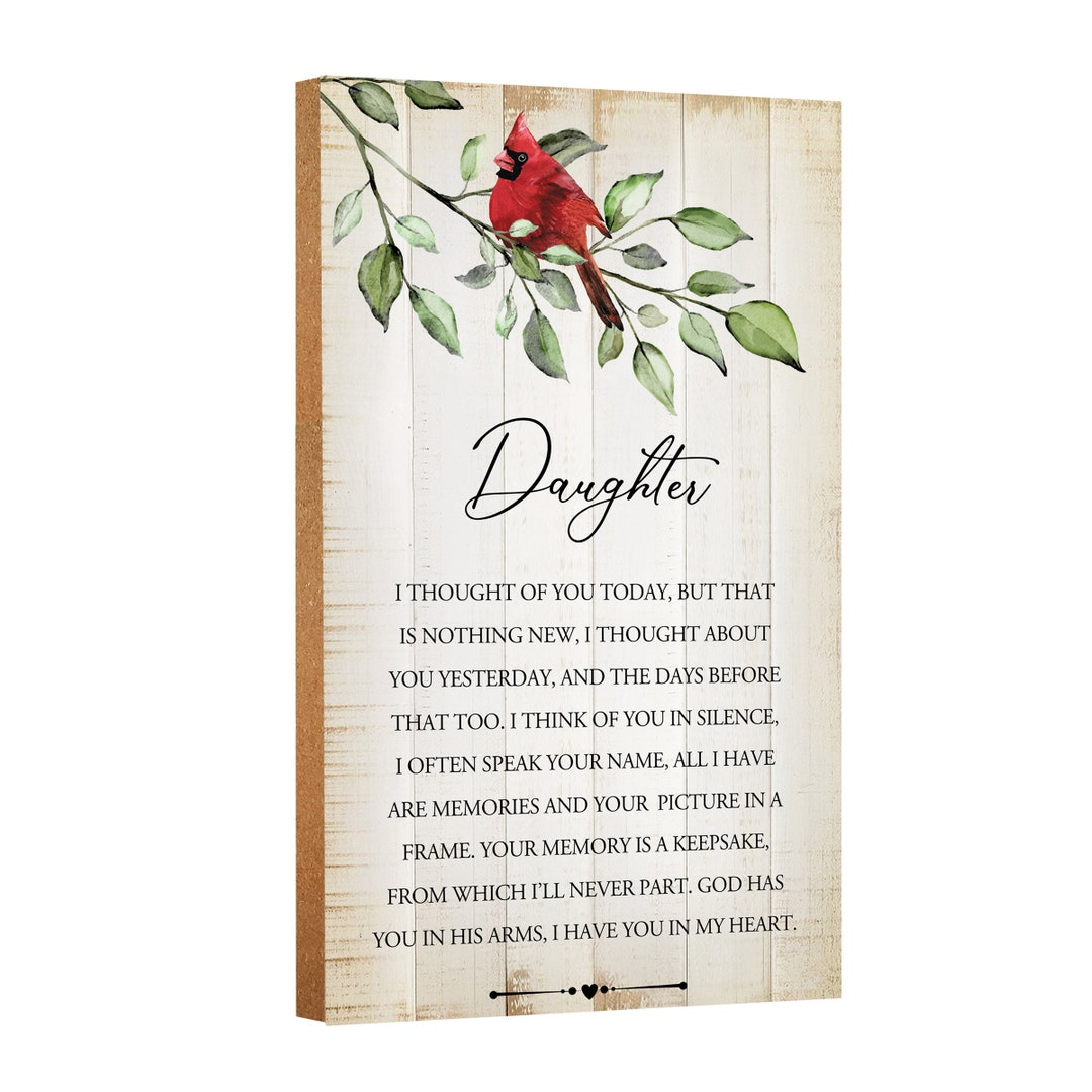 Cardinal Memorial Plaque Cardinal Gifts Loss of Mother Loss of Father ...