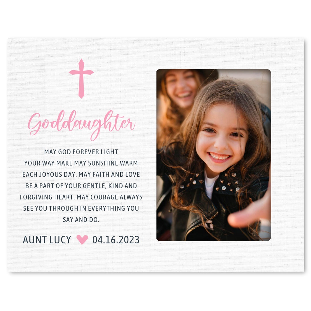 Goddaughter Picture Frame Personalized Keepsake Baptism Gift Godchild ...