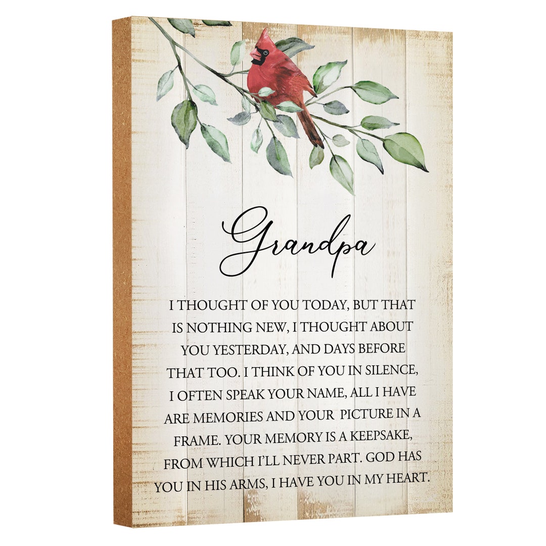 Cardinal Memorial Sign Cardinal Shelf Sitter Wedding Memorial Gift ...