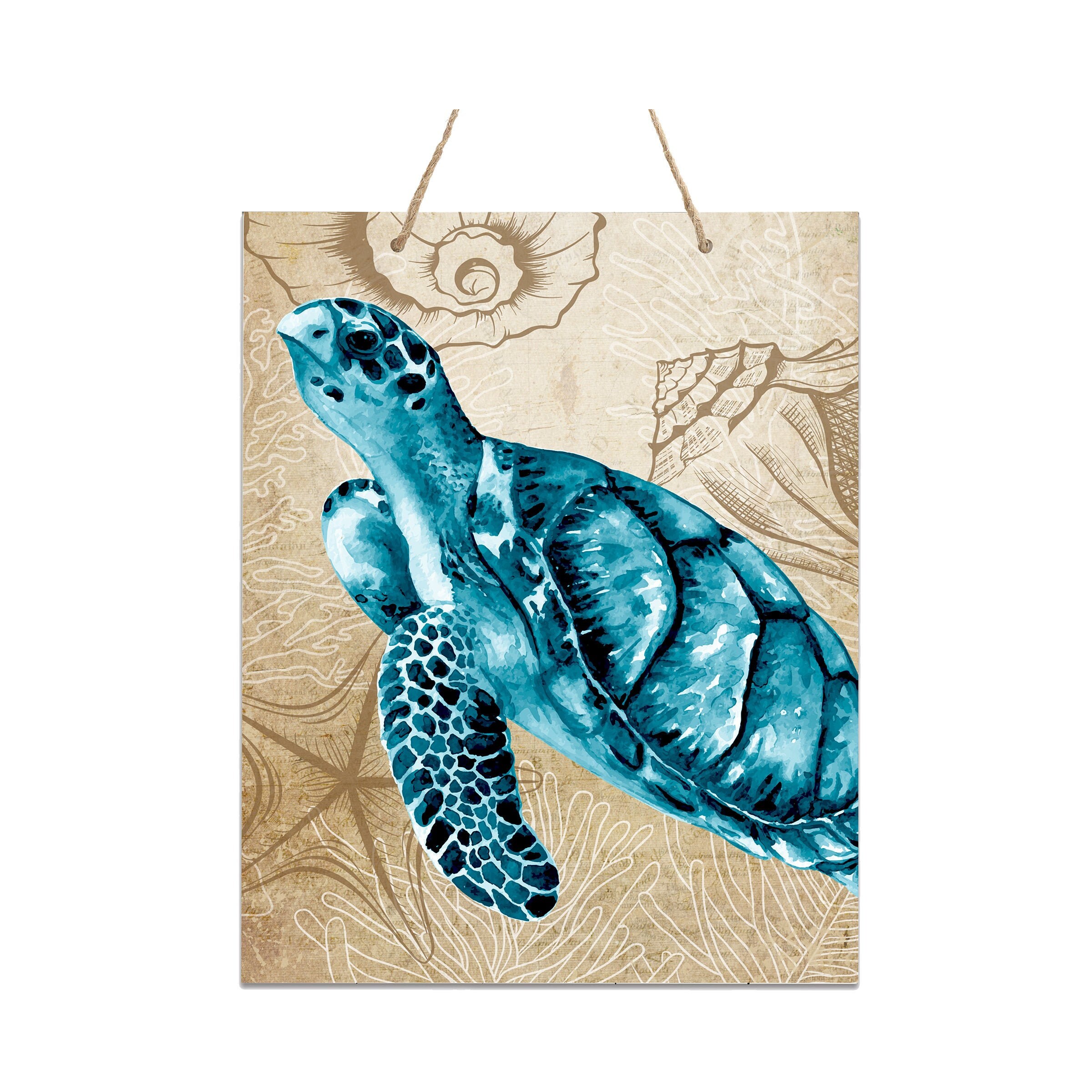 Sea Turtle Sign | Sea Turtle Wall Decal | Turtle Art Bathroom | Wooden ...