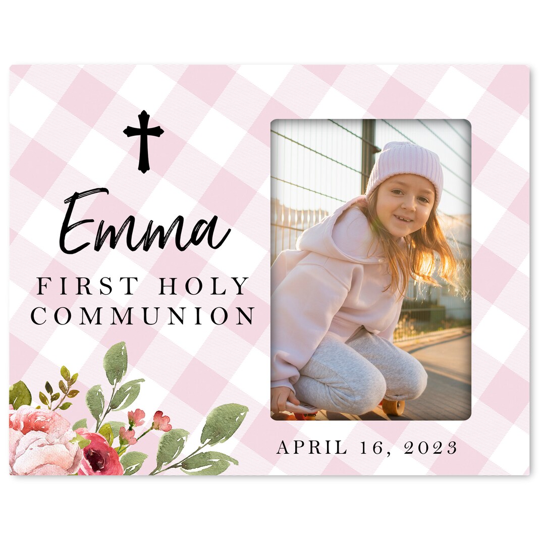 First Holy Communion Picture Frame Personalized Communion Keepsake ...