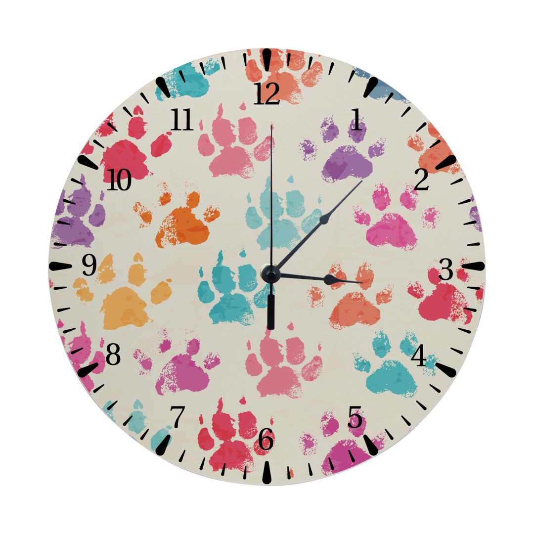 Dog Clock | Pet Clock | Wall Clock | Dog Wall Décor | Pet Wood Clock ...