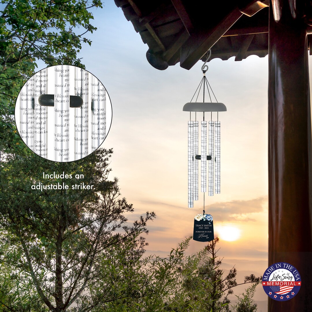 Personalized Sonnet Human Memorial Wind Chime Sympathy Wind Chime ...
