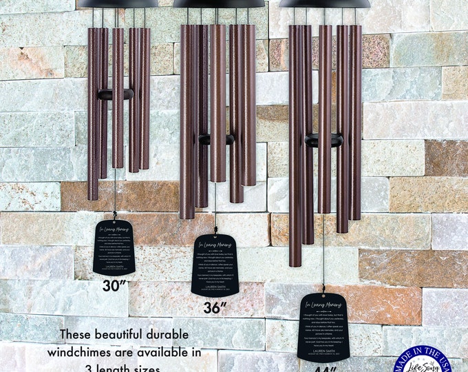 Personalized Memorial Wind Chime | Sympathy Wind Chime | Custom Wind ...