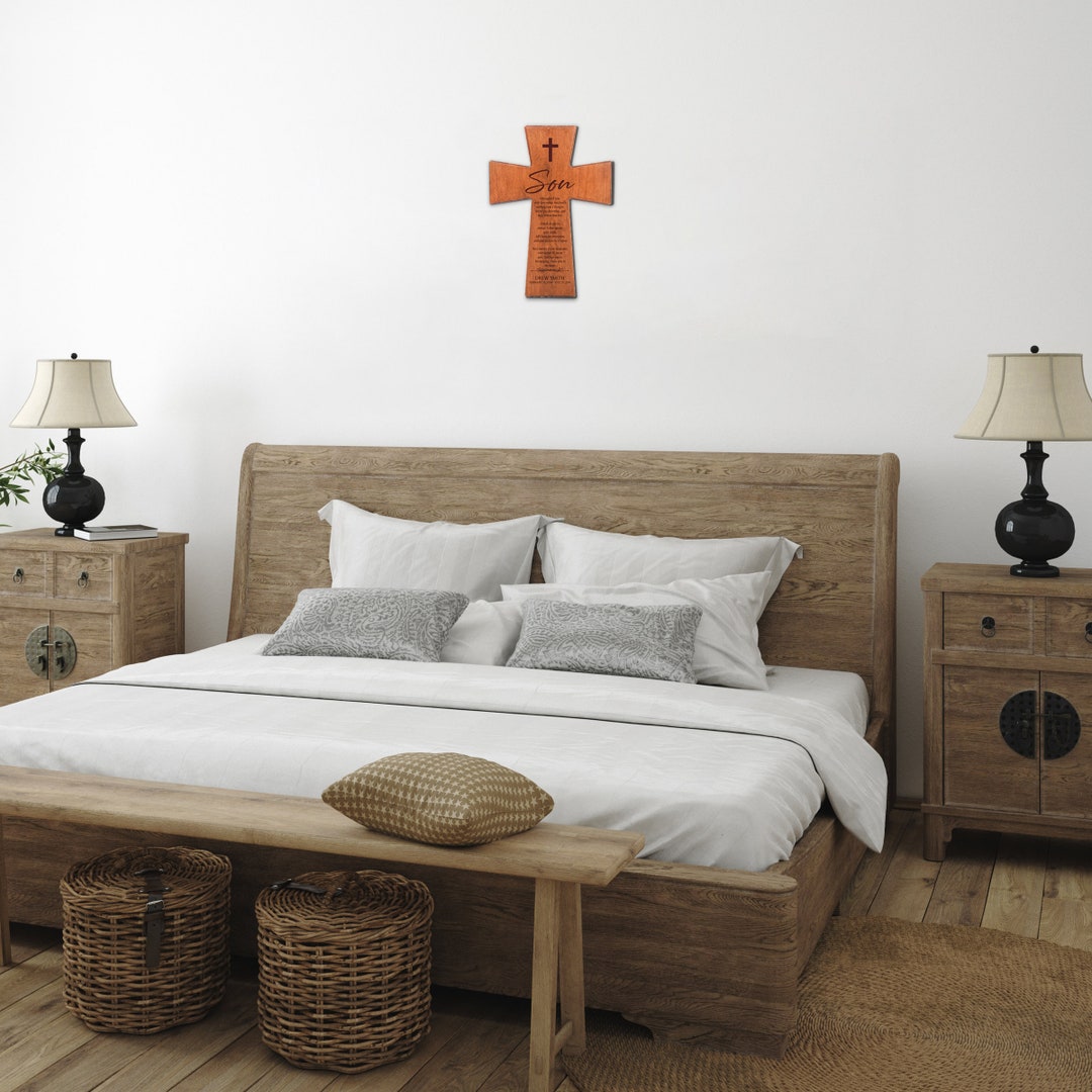 Memorial Cross | Loss of Son | Funeral Favors | Christian Gifts | Wall ...