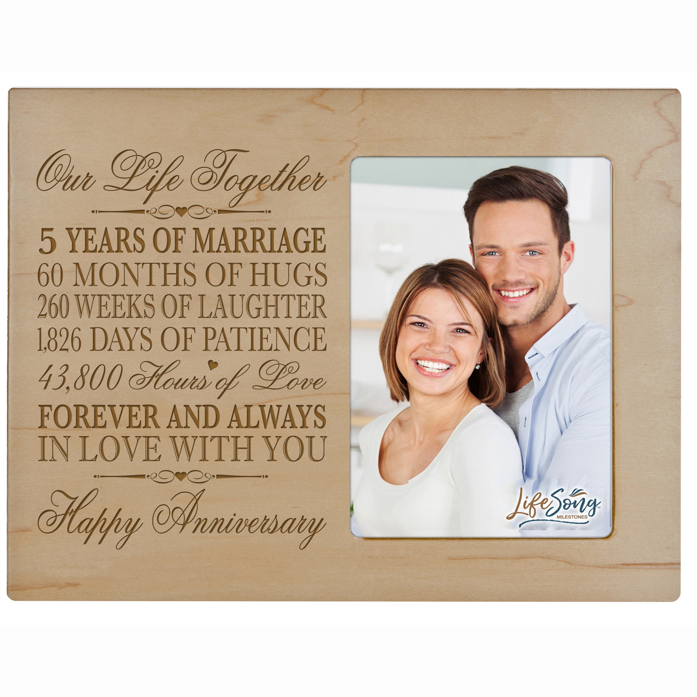 5th Anniversary Gift 5th Wedding Anniversary Picture Frame - Etsy