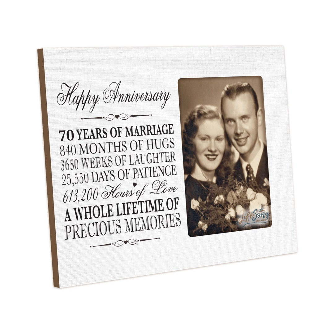 70th Anniversary Gift Gift for Her Anniversary Gifts for Him Picture ...