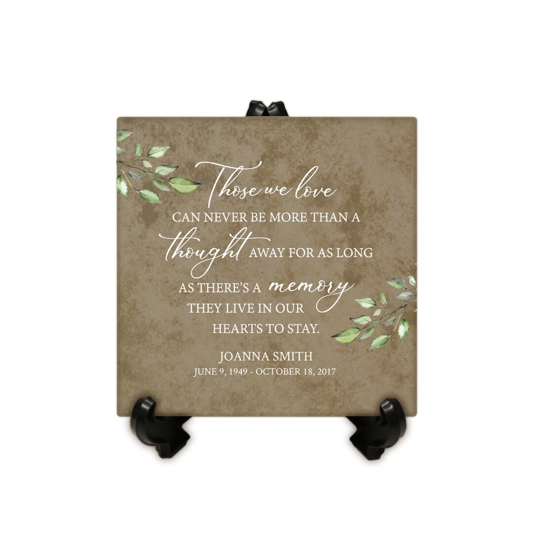 Personalized Memorial Tile Trivet Sympathy Gift Funeral Favors Memorial ...