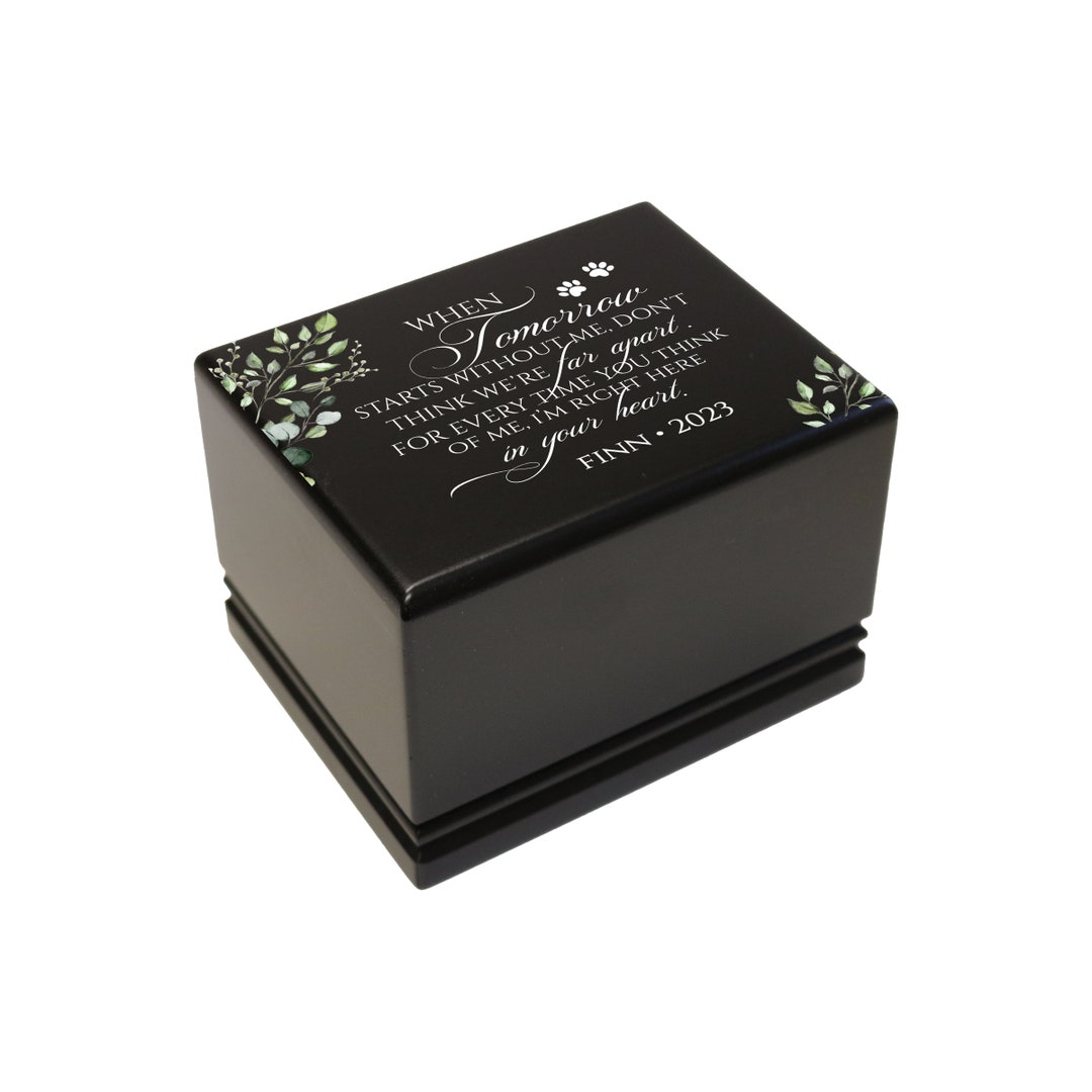 Pet Memorial Box Urn for Animal Ashes | Dog Urn for Ashes | Cat Urn for ...