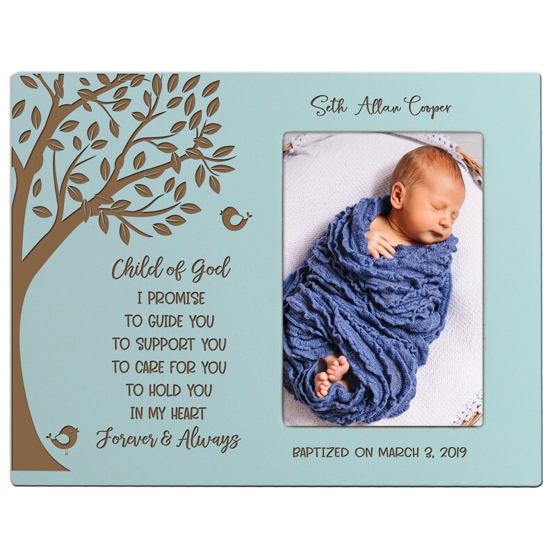 Baptism Frame for Godchild | Personalized Baptism Frame | Baptism Gift ...