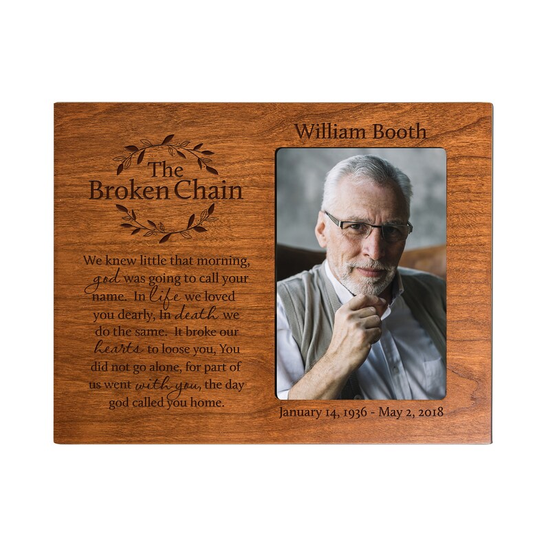 Memorial Picture Frame | Personalized Sympathy Frame | the Broken Chain ...