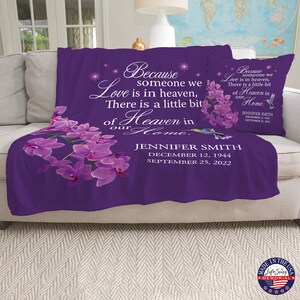Personalized Memorial Throw Blanket | Memorial Gift | Loss of Mother ...