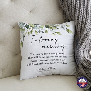 Personalized Memorial Pillow | in Loving Memory | Memory Pillow ...