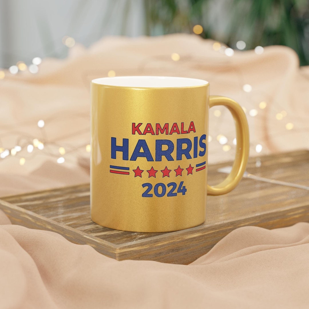 Kamala Harris 2024 Presidential Campaign Mug Metallic Silver or Gold ...
