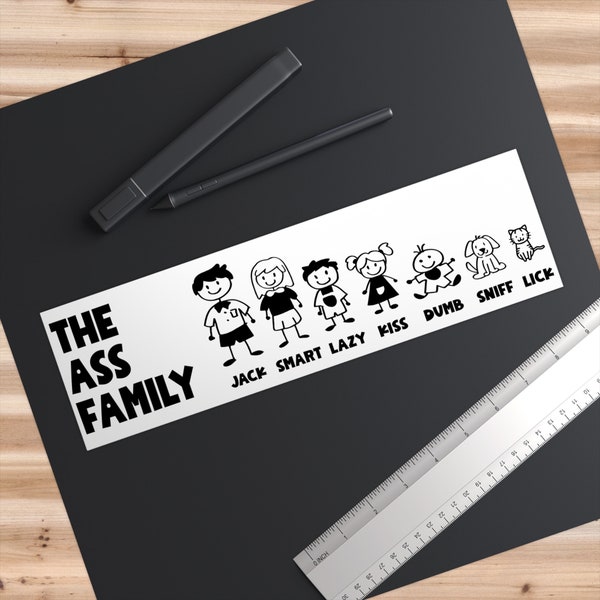 Ass Family Car Sticker - Etsy