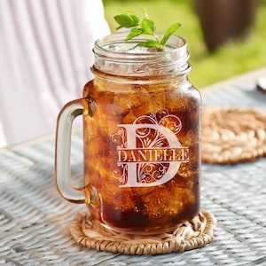 Personalized Laser Engraved Mason Jar: Rustic Charm 16 Oz Glass - Etsy