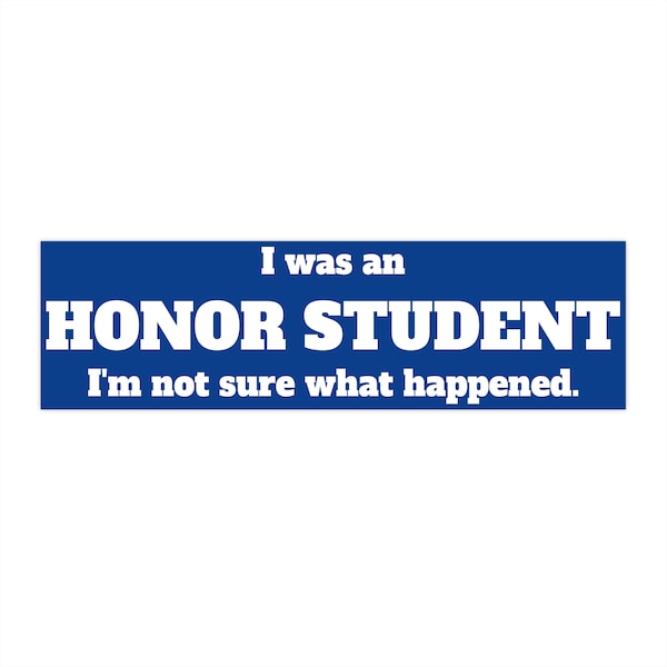 Honor Student Bumper Sticker - Etsy