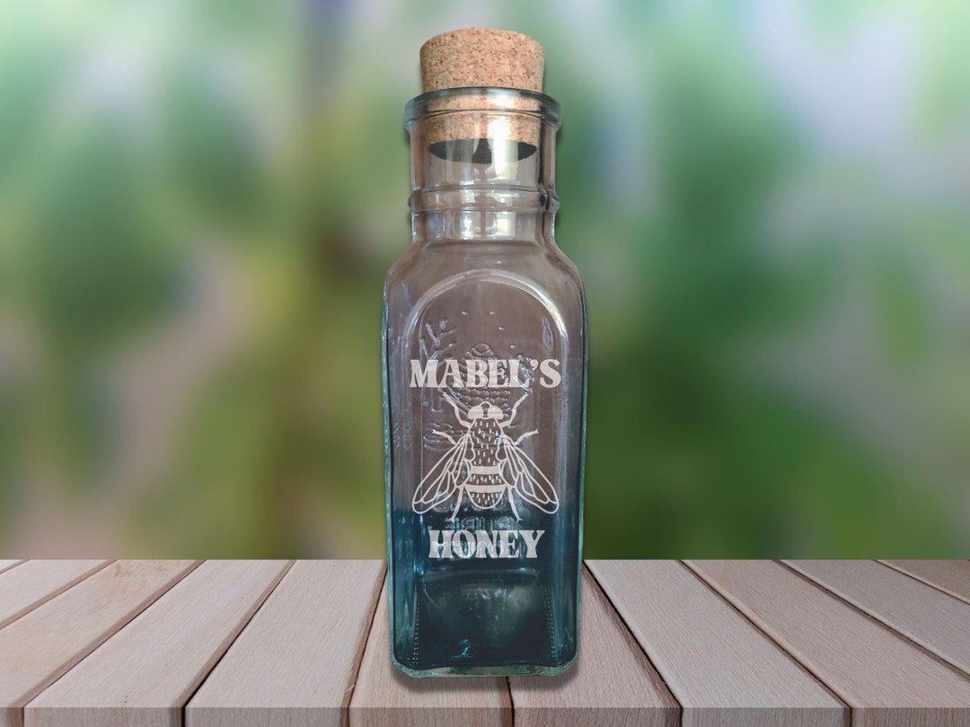 Engraved Honey Jar Muth Bottle - Custom Engraved Glass Honey Jar With ...