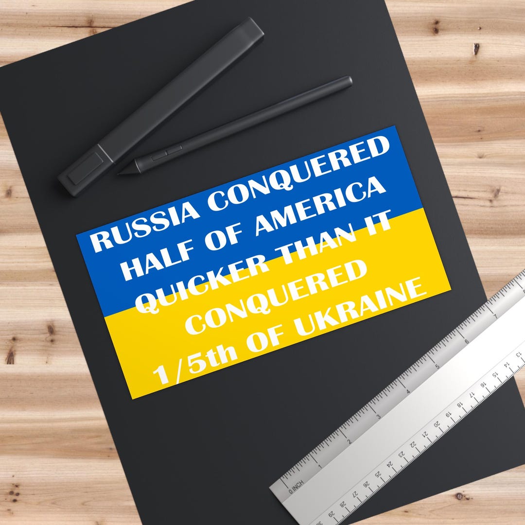 Ukraine Support Bumper Sticker | Anti-trump Anti-elon - Russia ...