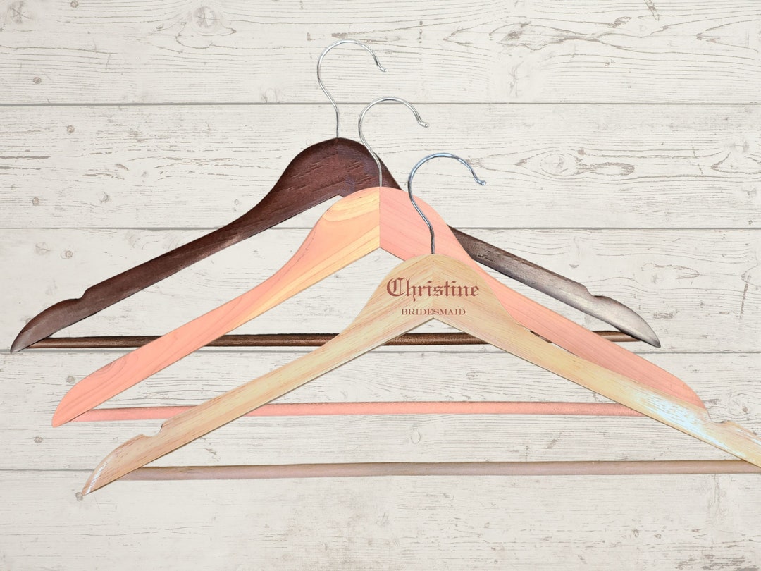 Personalized Engraved Hangers With Names for Bridesmaids, Groomsmen ...