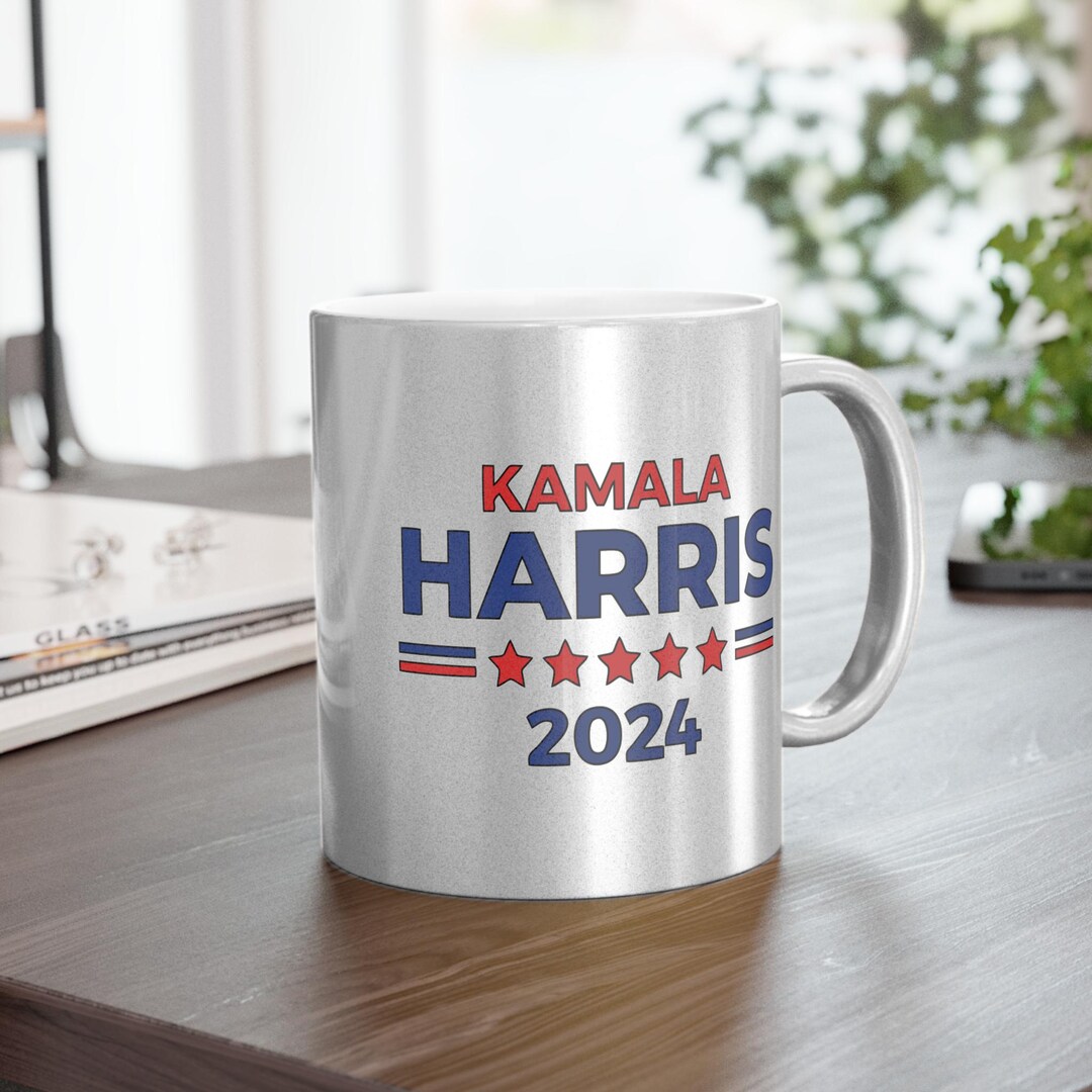 Kamala Harris 2024 Presidential Campaign Mug Metallic Silver or Gold ...