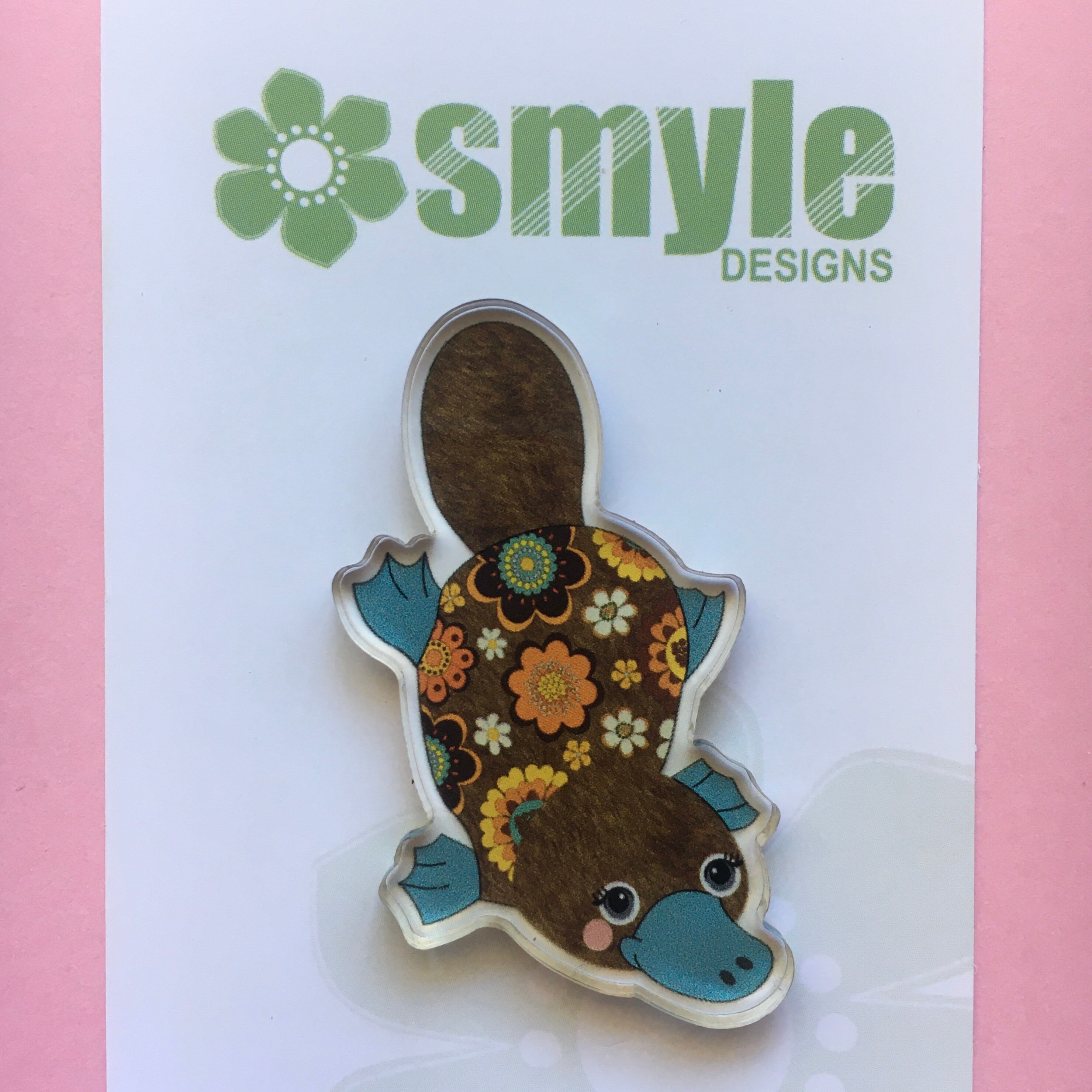 Adorable Platypus Pin Recycled Acrylic Eco-friendly Ethical - Etsy