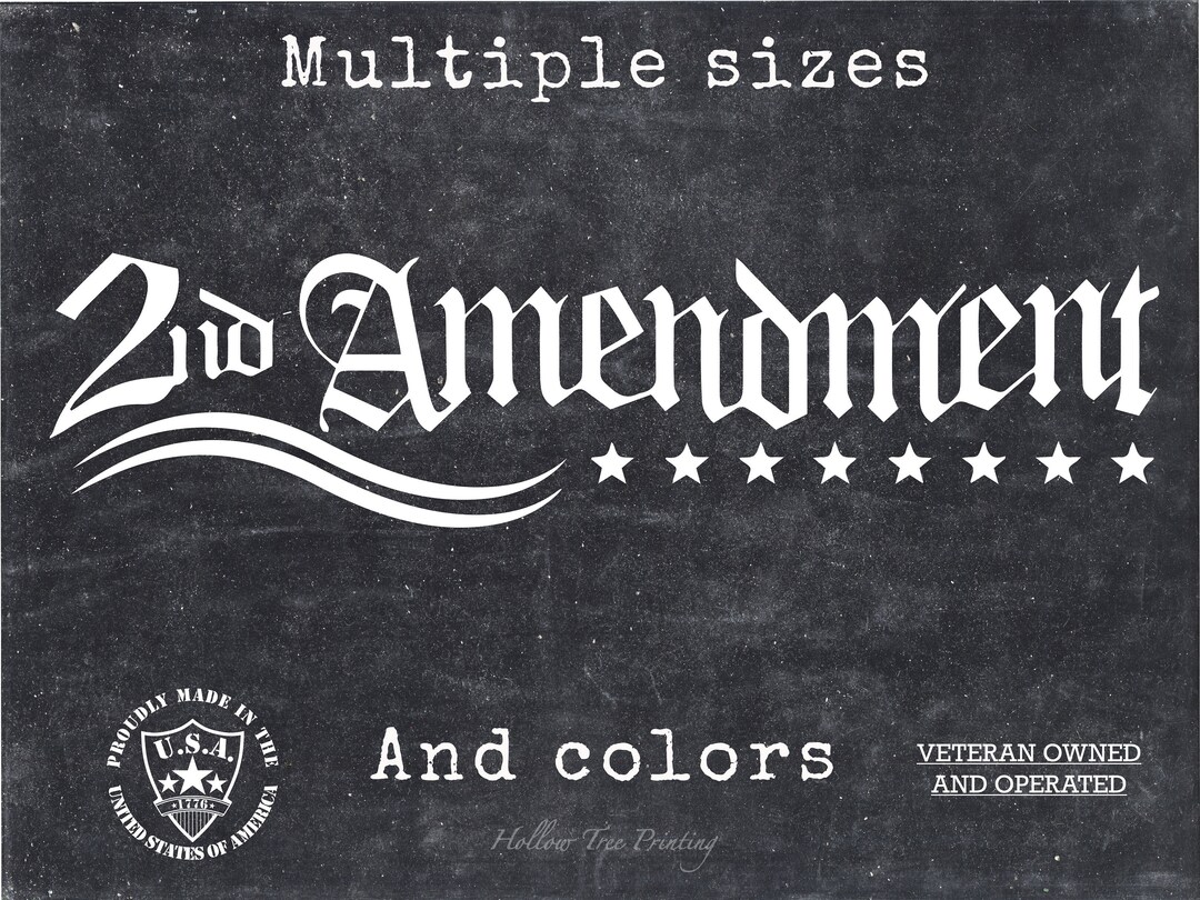 2nd Amendment Vinyl Decal Sticker - Etsy