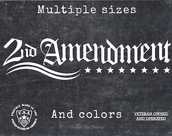2nd Amendment Flag Custom Vinyl Decal Sticker Choose Your - Etsy