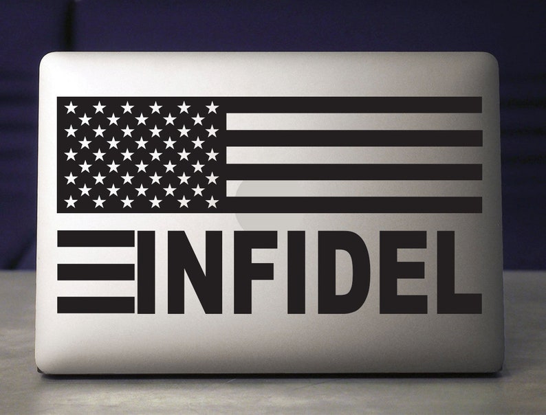 Infidel American Flag Vinyl Decal Sticker standard and - Etsy