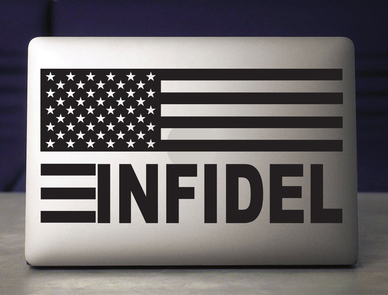 Infidel American Flag Vinyl Decal Sticker standard and | Etsy