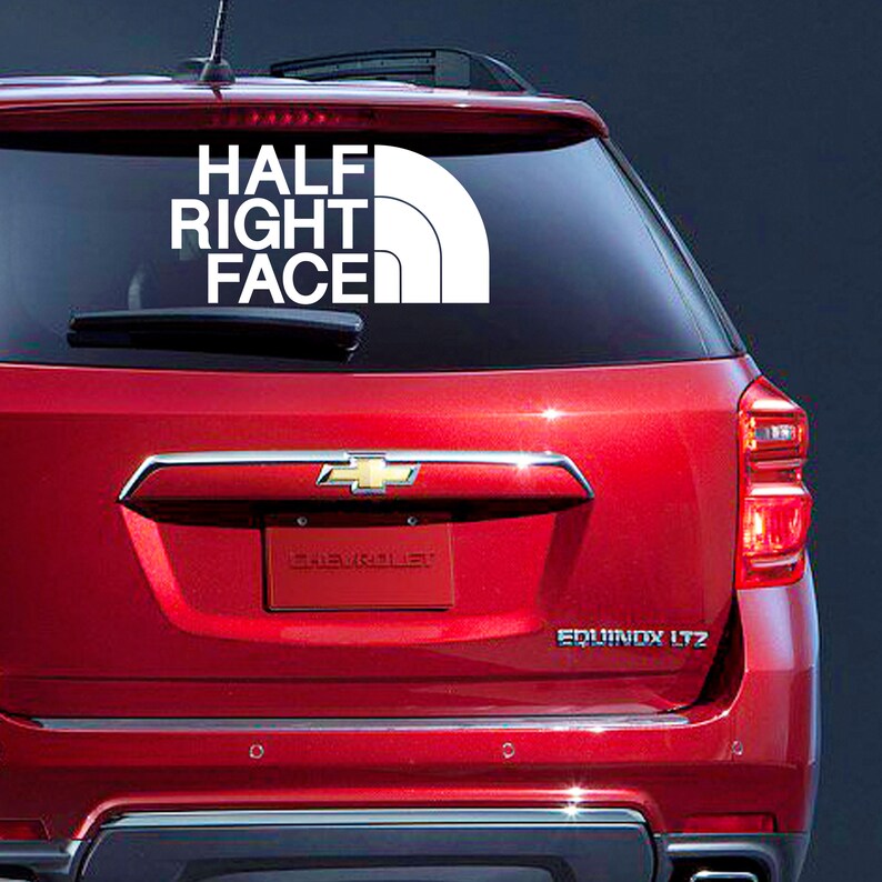 Half Right Face Vinyl Decal Sticker - Etsy