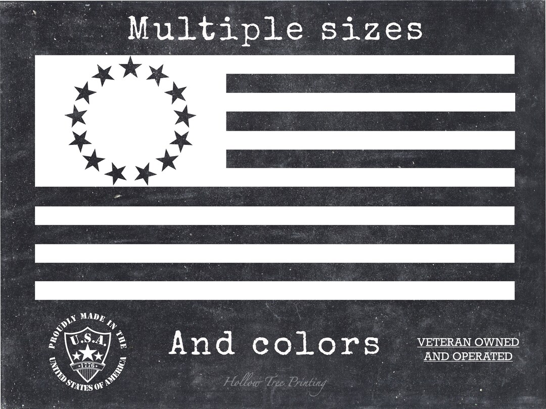 Betsy Ross Flag Vinyl Decal Sticker - Etsy