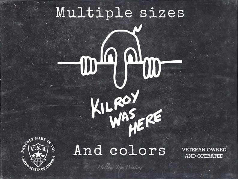 Kilroy Was Here Vinyl Decal Sticker - Etsy